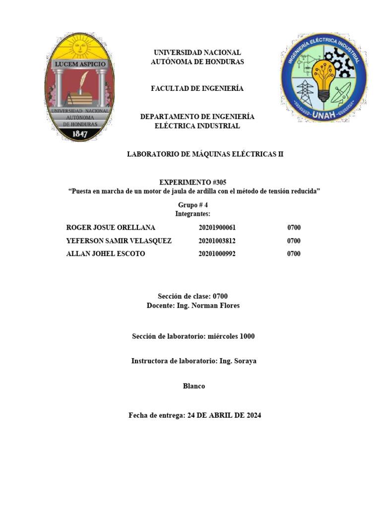 Guia 305 Grupo4 | PDF | Motor eléctrico | Inductor