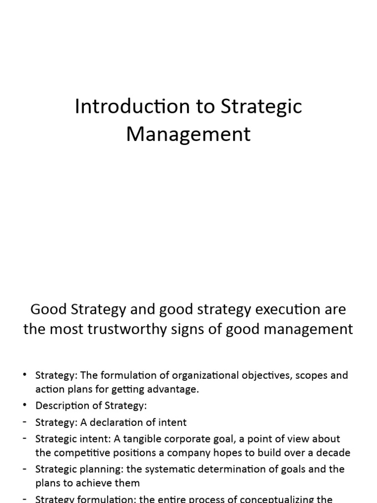 Stm 1 Pdf Strategic Management Strategic Planning 
