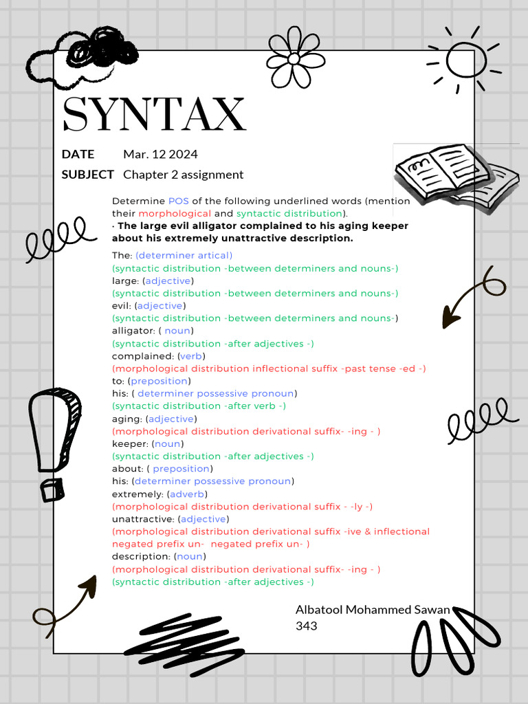 Task 1 Syntax | PDF