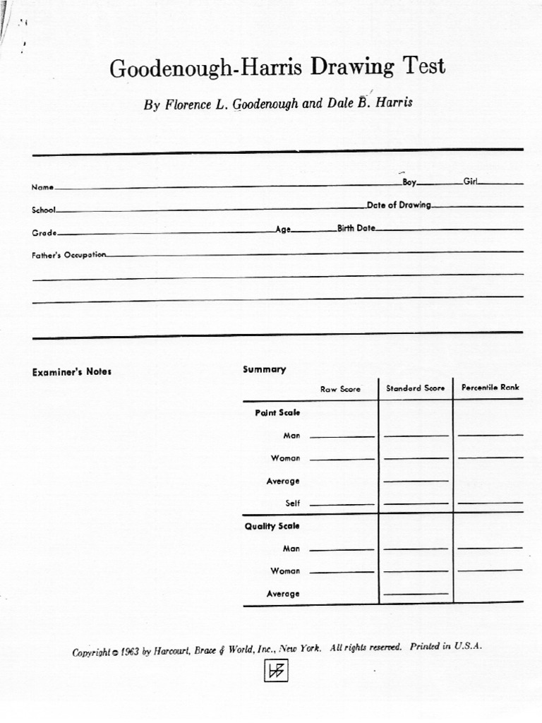 Protocolo Goodenough-Harris HFD | PDF