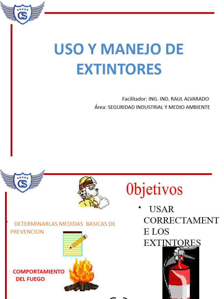 uso y manejo de extintores CITYSECURITY | PDF | Incendios | Combustibles