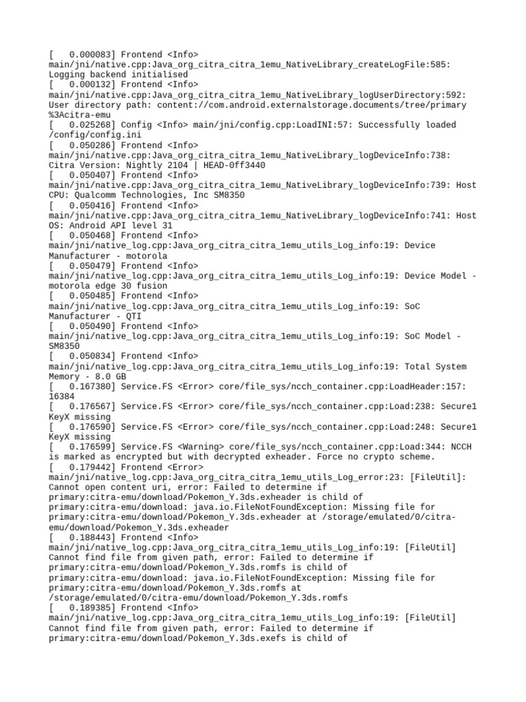 Citra Log | Download Free PDF | Encryption | Computer Architecture