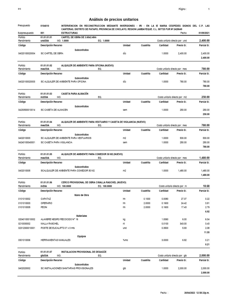 Apu Estructuras | PDF | Economias | Material compuesto