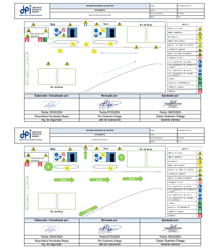 MAPA DE RIESGO DPI BIN PLOMO | PDF