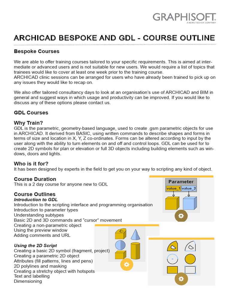 Course Outline-Bespoke and GDL | PDF | 3 D Computer Graphics | Computer Programming