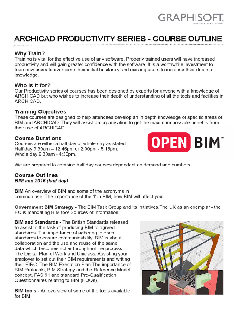 Course Outline-ARCHICAD Productivity Series | PDF | Building ...