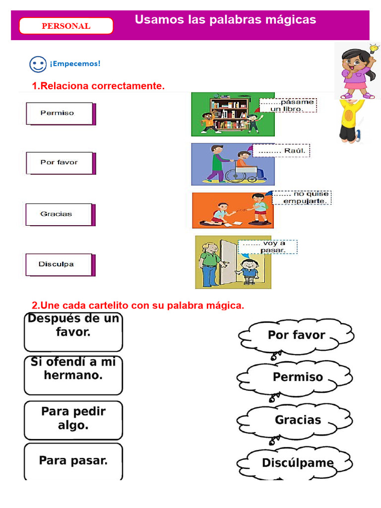 Actividades de Palabras Mágicas para Niños | PDF
