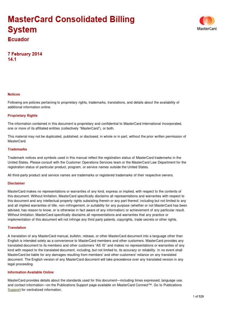 Billing | PDF | Master Card | Trademark