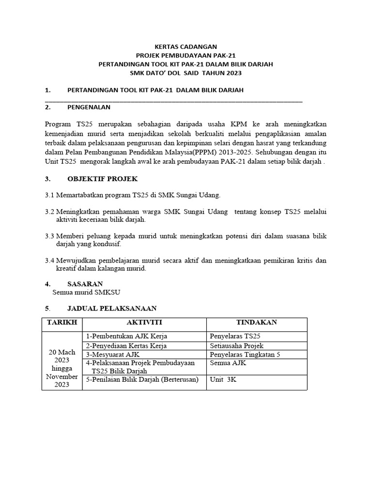 Kertas Kerja Pak 21 | PDF