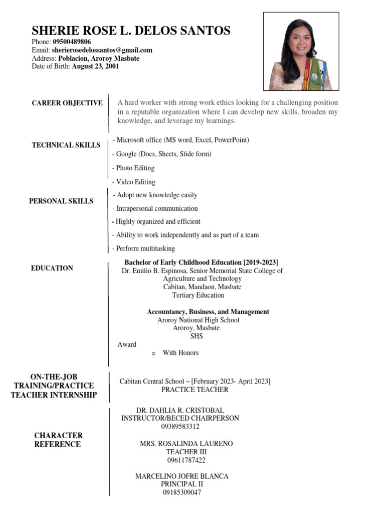 SHERIE ROSE_CV | PDF