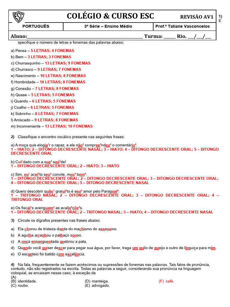 Que Saco Simples | PDF | Fonema | Vogal