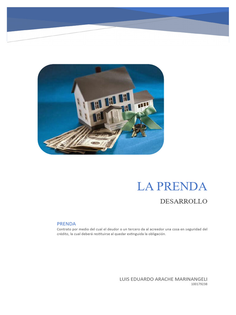Características de la Prenda en Derecho | PDF | Pagos | Ley común