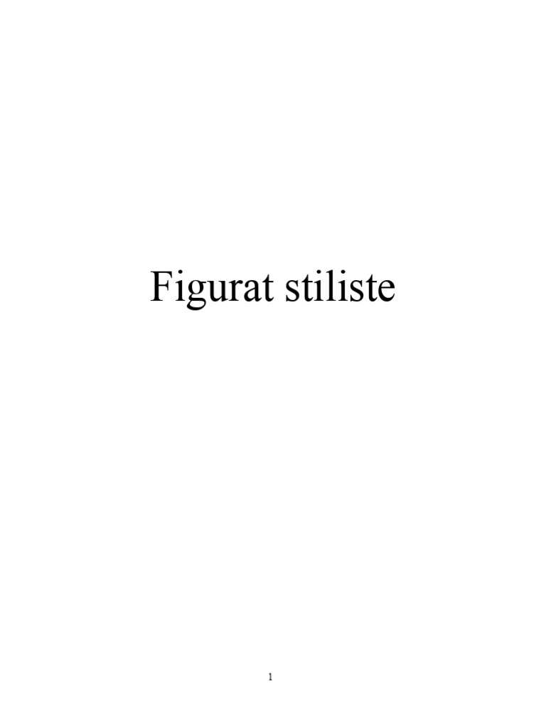 Figurat stilistike | PDF
