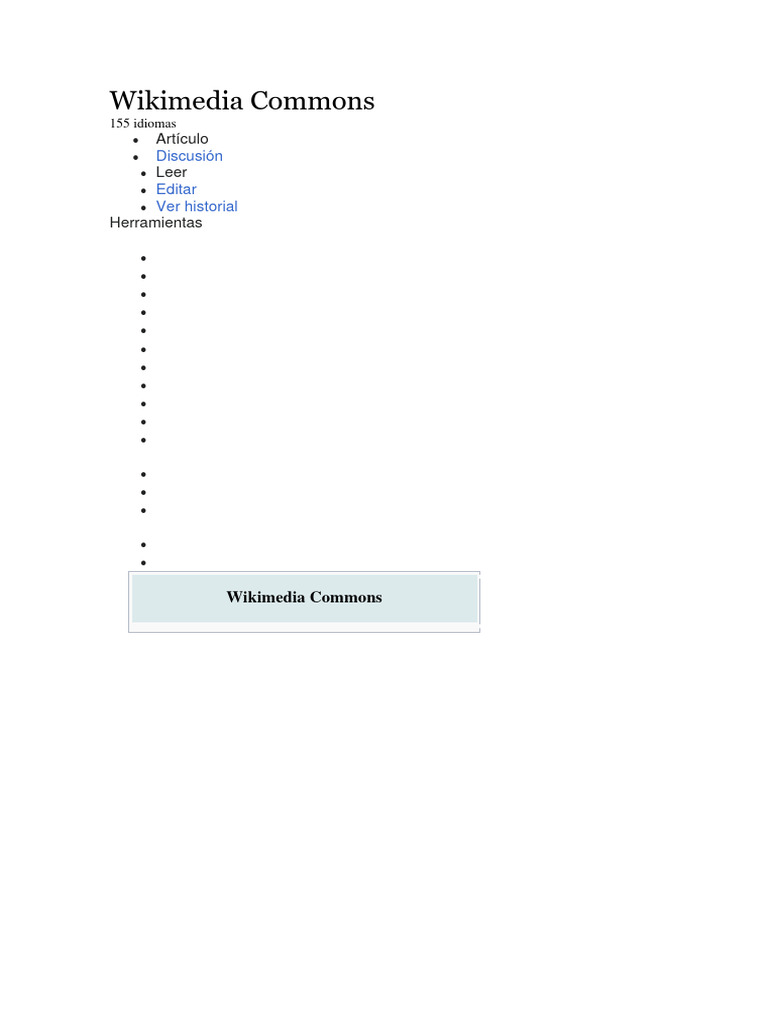 Wikimedia Commons | PDF | Contenido libre | Sitios web