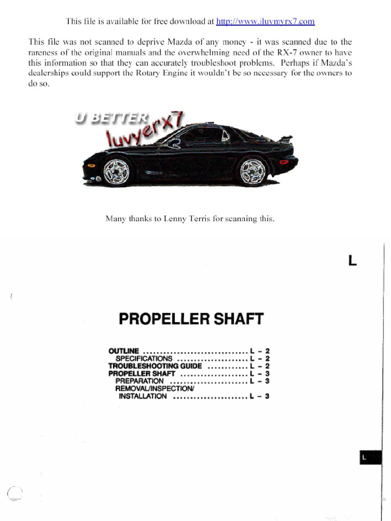 94L - Propeller Shaft | PDF