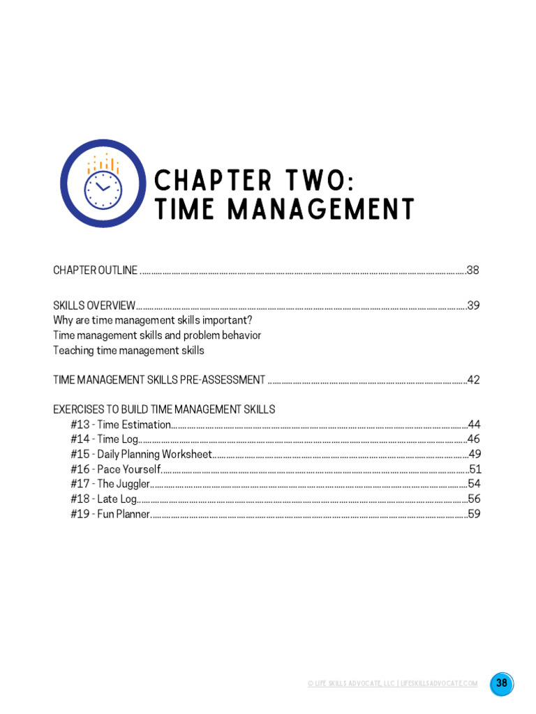Real Life EF Workbook Time MGMT Chapter | PDF | Time Management ...