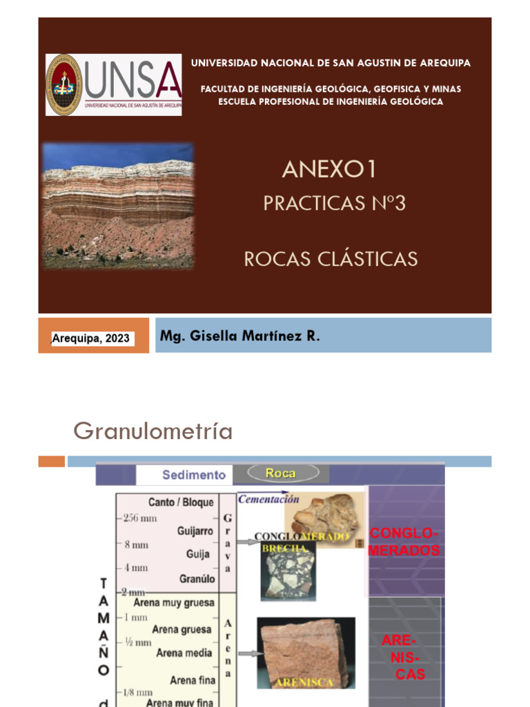 Anexo 1. Practicas Rocas Sed. Clásticas | PDF