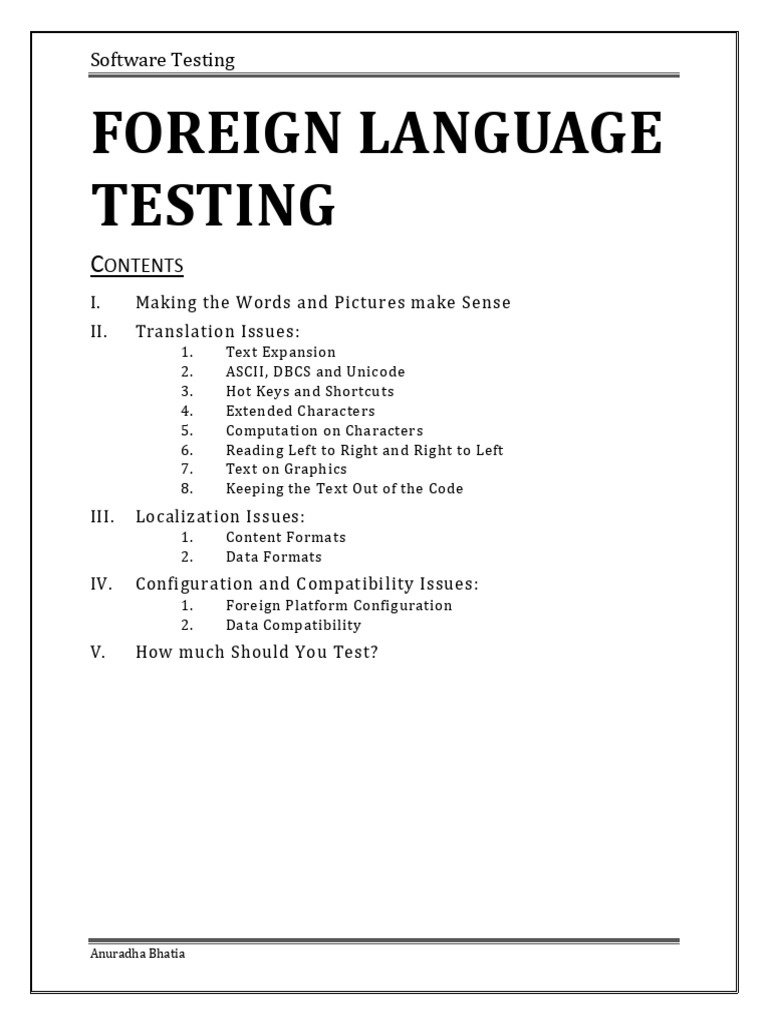 Foreign Language Testing | PDF | Ascii | Source Code