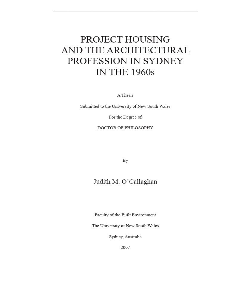 Project Housing & the Architectural Profession in the 1960s | PDF ...