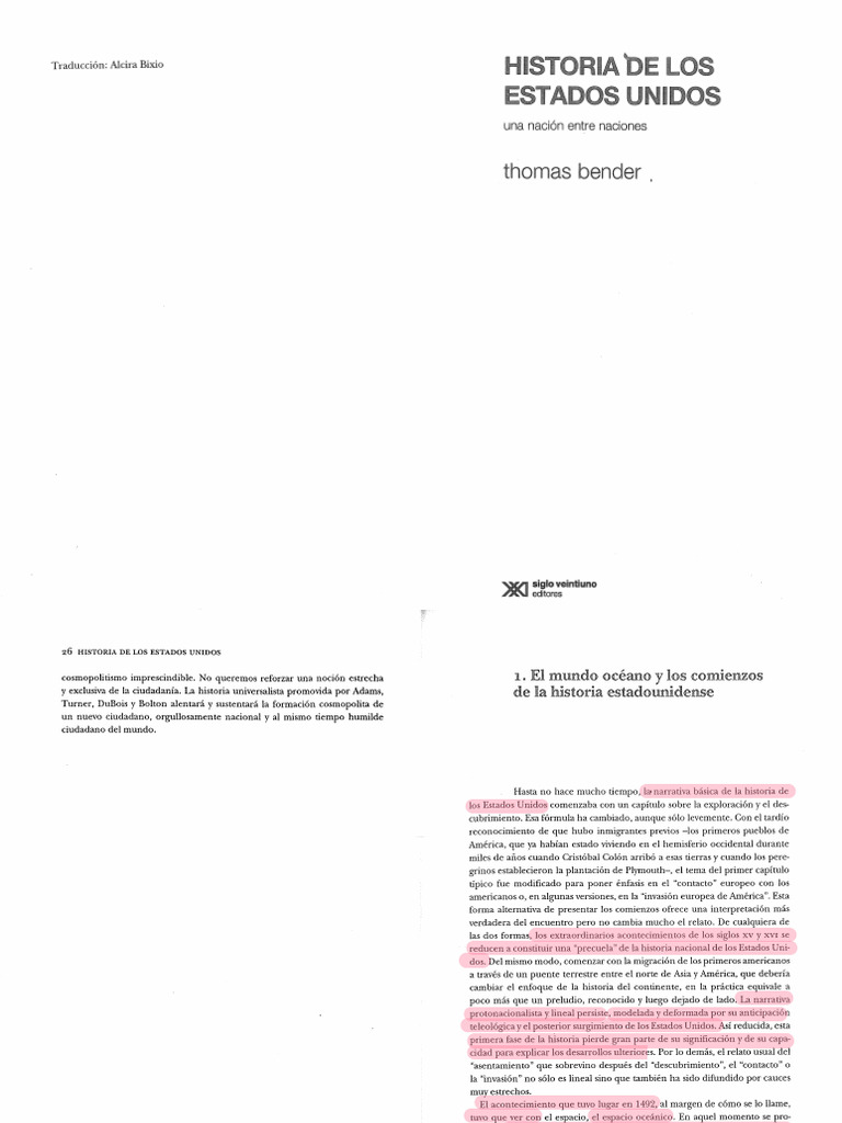Bender, Thomas Cap. I | PDF
