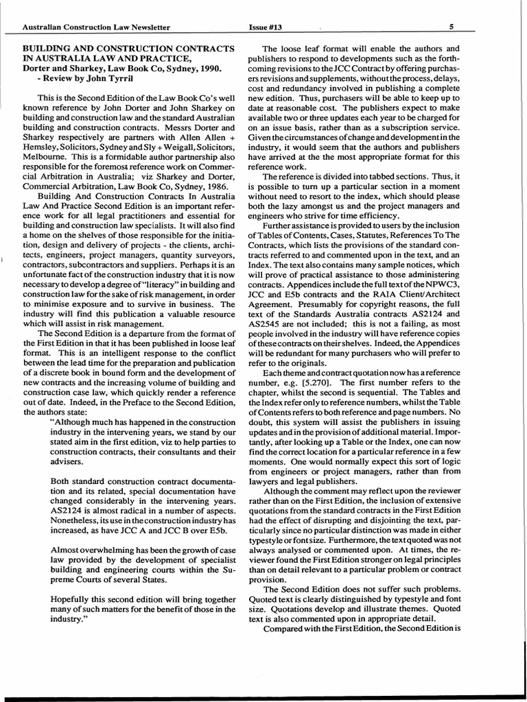 Building & Construction Contracts Australia | PDF
