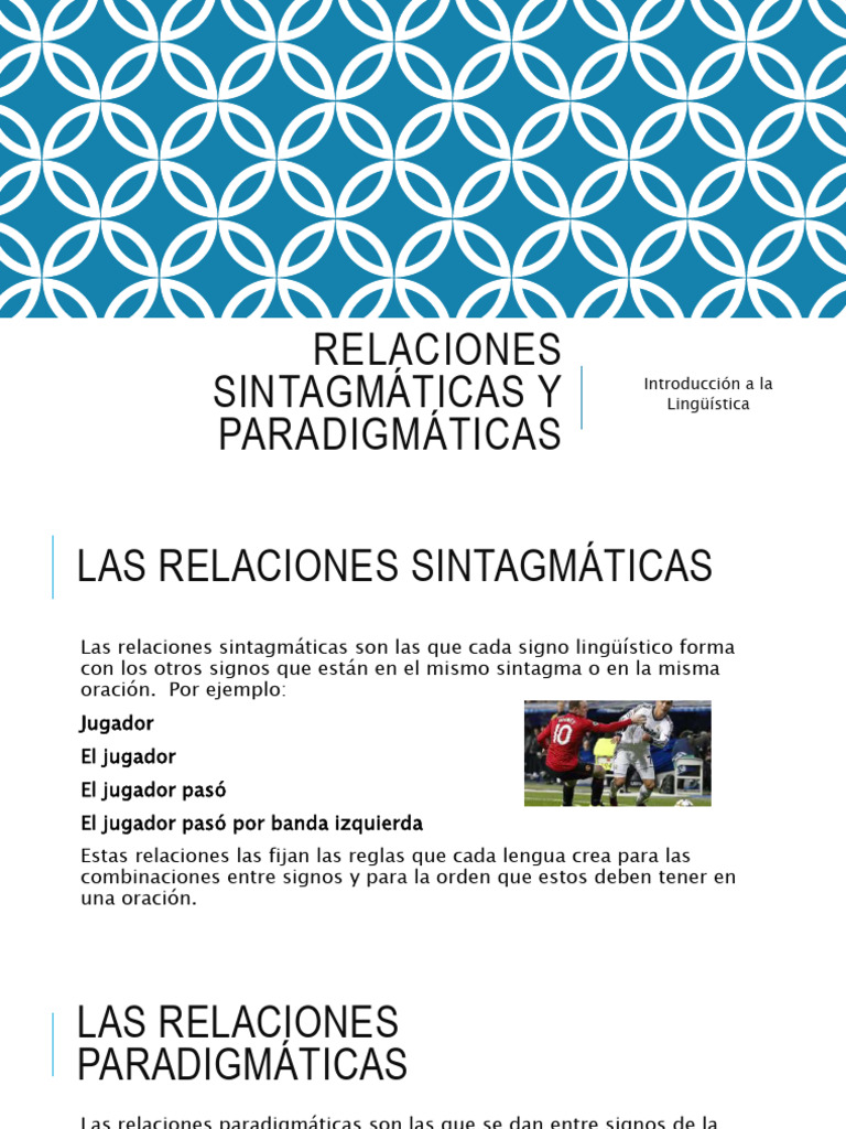 Relaciones Sintomáticas y Paradigmáticas (Presenta - 240418 - 170332 | PDF