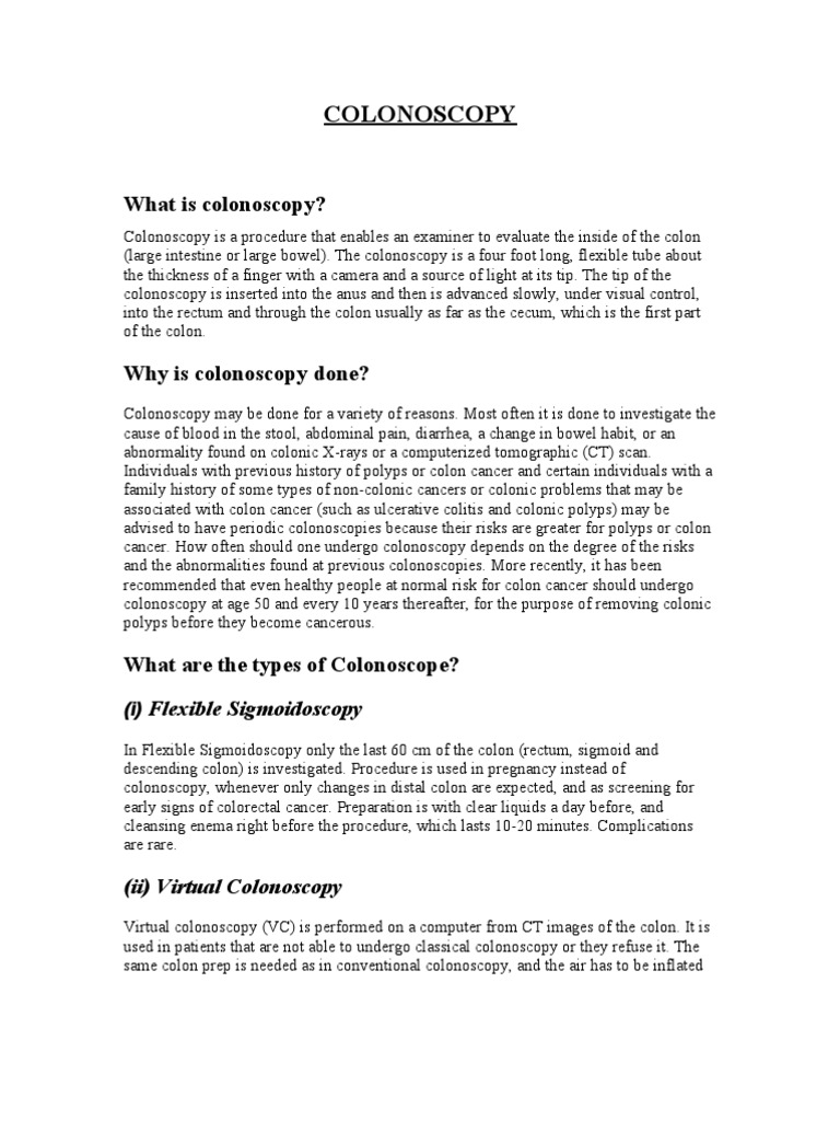 COLONOS | PDF | Colonoscopy | Colorectal Cancer