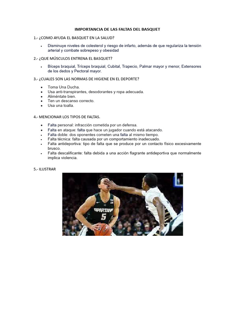 Importancia de Las Faltas Del Basquet | PDF