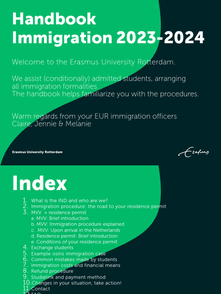Erasmus University Immigration Guide | PDF | Travel Visa | Wire Transfer