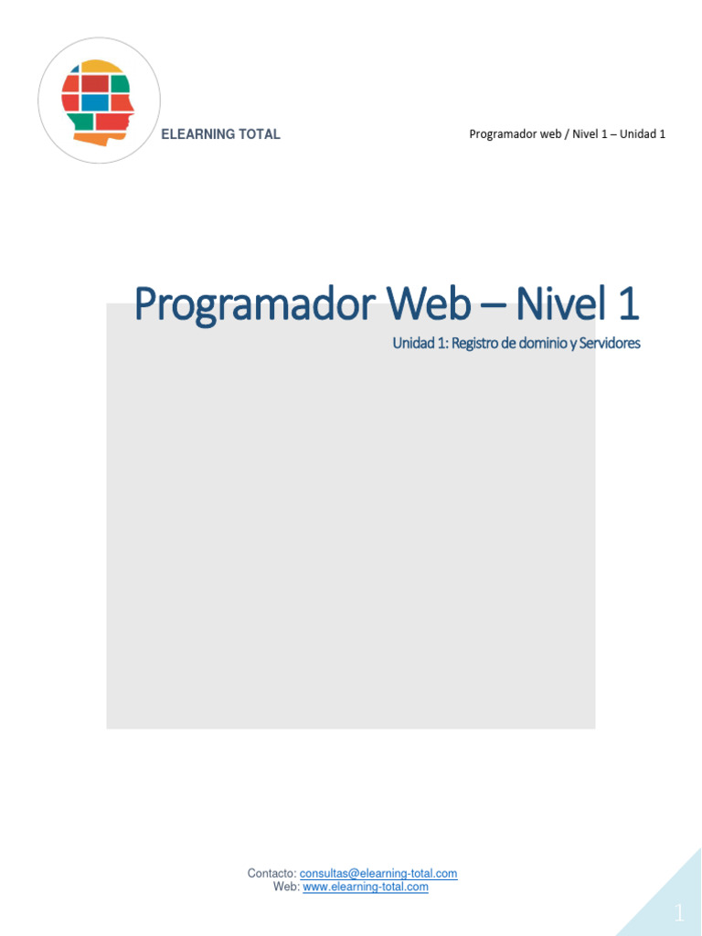 Unidad1 Modulo1 Prog Web | PDF | sistema de nombres de dominio | Internet