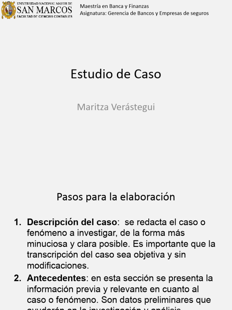 Guía para Estudio de Caso en Finanzas | PDF | Caso de estudio