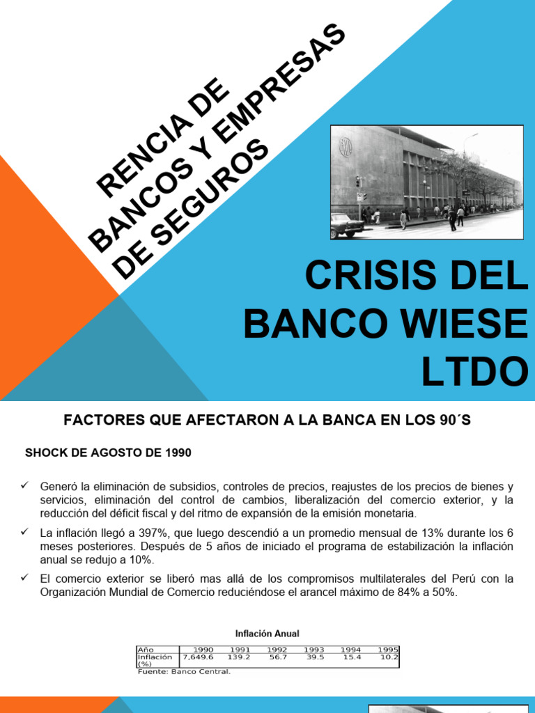 Crisis y reforma del Banco Wiese Ltdo. | PDF | Bancos | Sistema financiero