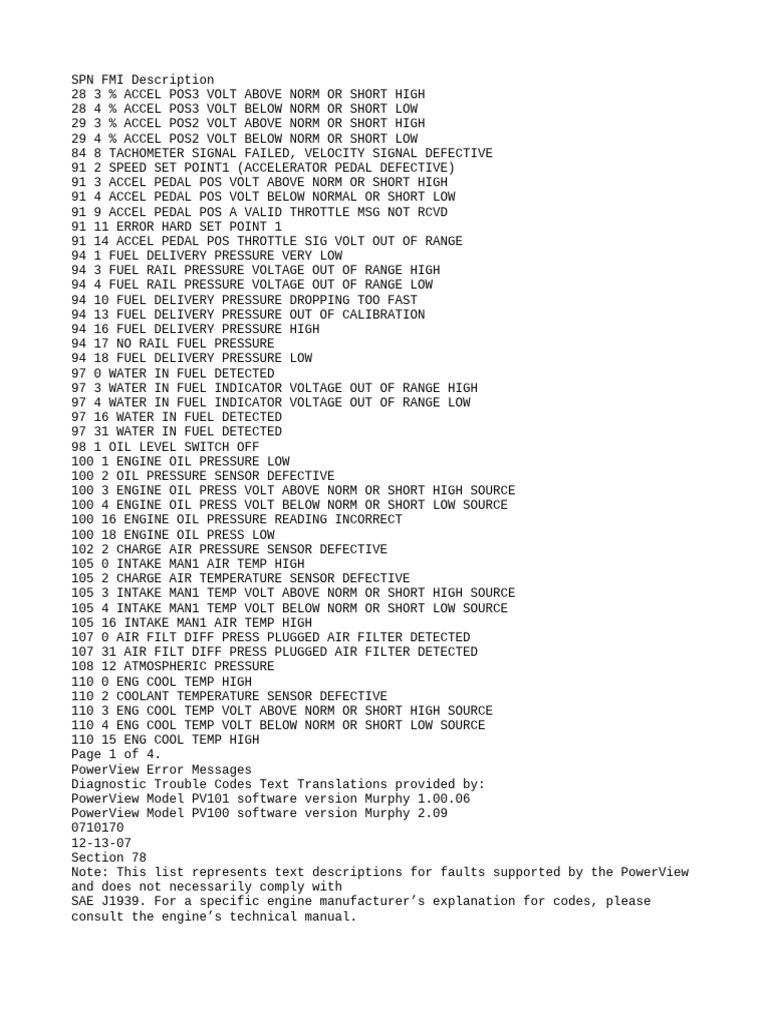 Diagnostic Trouble Codes Guide | PDF | Throttle | Mechanical Engineering
