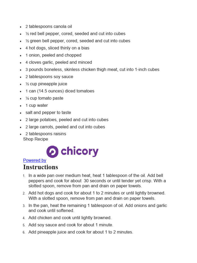 Instructions: Powered by | PDF | Foods | Cuisine