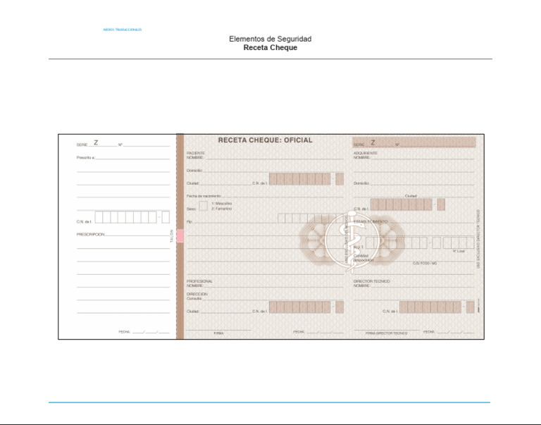 Receta Cheque Explica | PDF