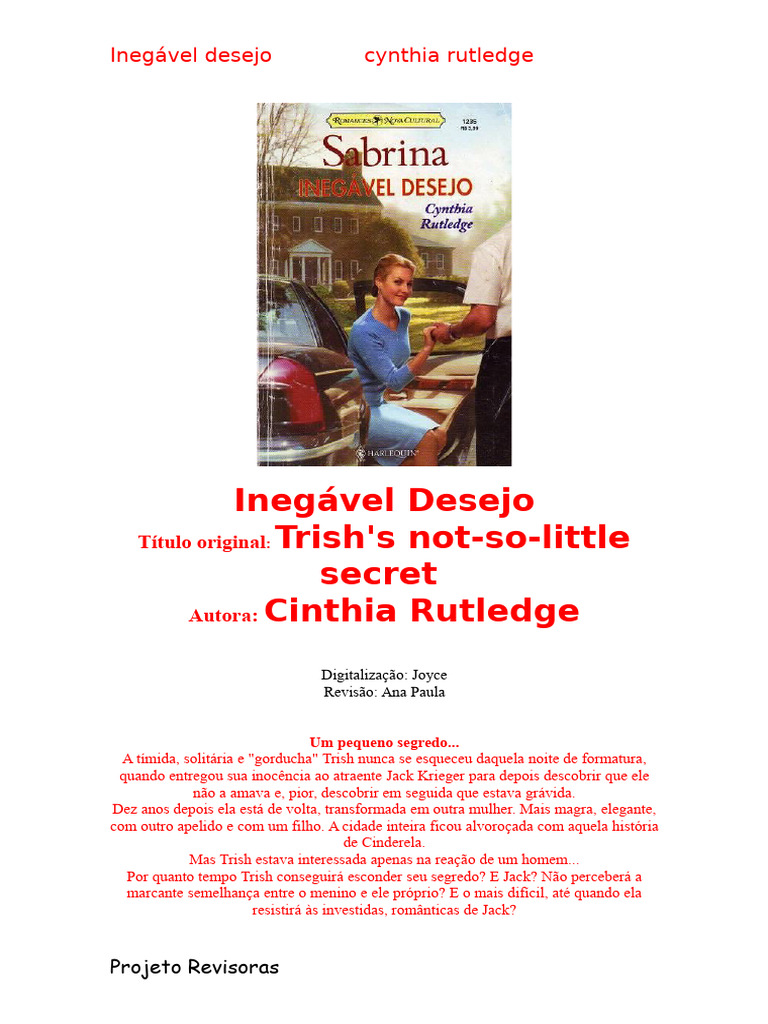 Cynthia Rutledge - Inegável Desejo - Série Sabrina 1235 | PDF | Tempo ...