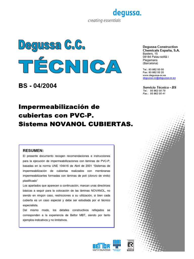 Manual-Imp Novanol | PDF | Techo | Hormigón