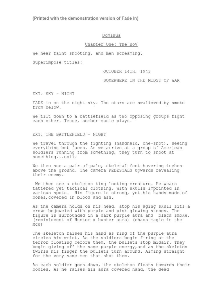 Dominus Chapter One Prologue | PDF