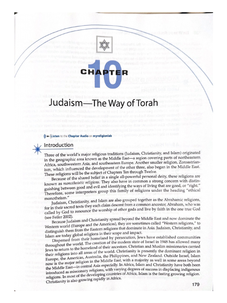 Chapter 10: Judaism—The Way of Torah | PDF