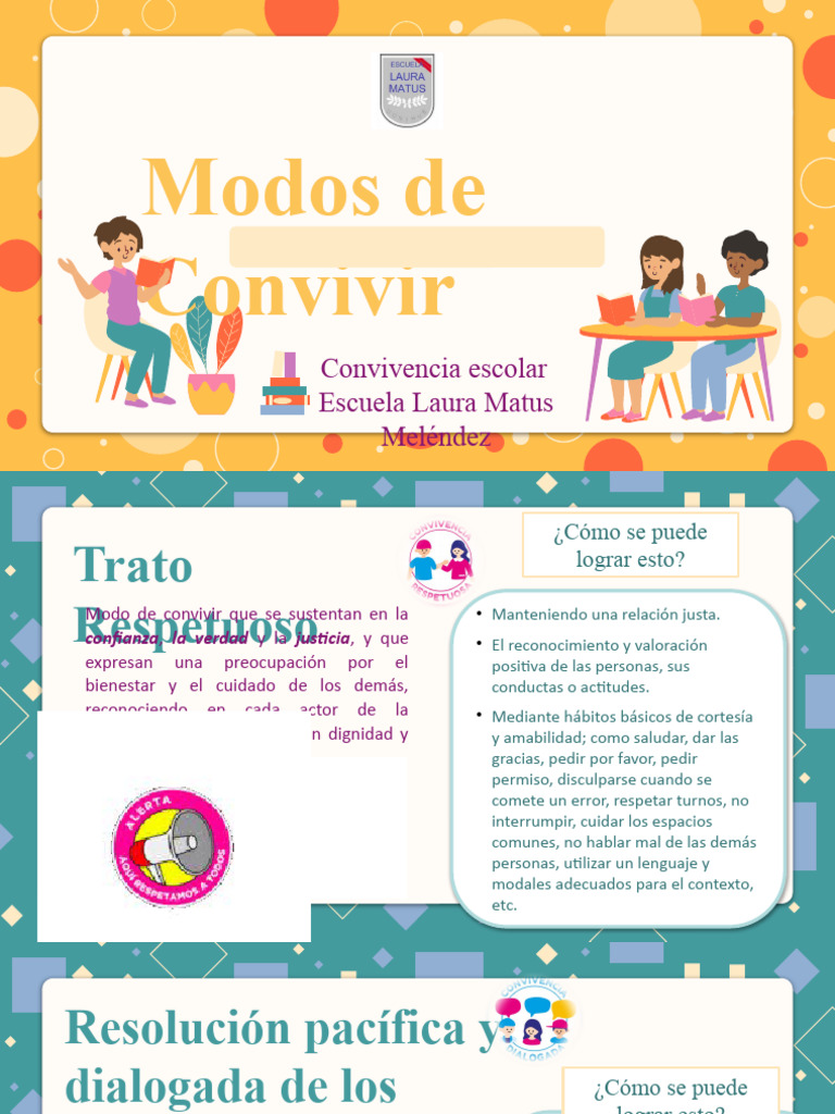Convivencia Escolar y Modos de Convivir Autoguardado | PDF | Comunidad ...