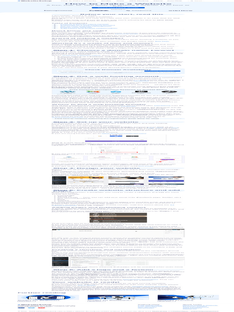How To Make A Website - Step-By-Step Guide | PDF | Websites | World ...