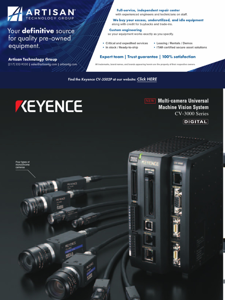 Keyence CV 3502P Manual 201612284230 | PDF | Camera | Charge Coupled Device