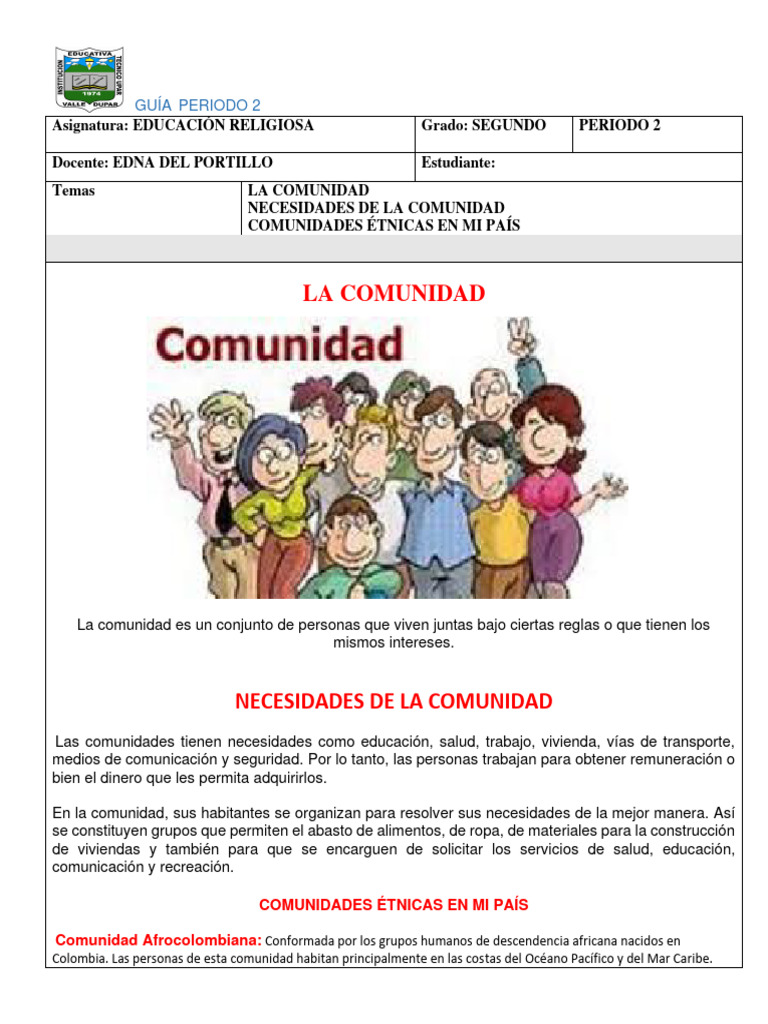 GUIA PERIODO 2 SEGUNDO | PDF