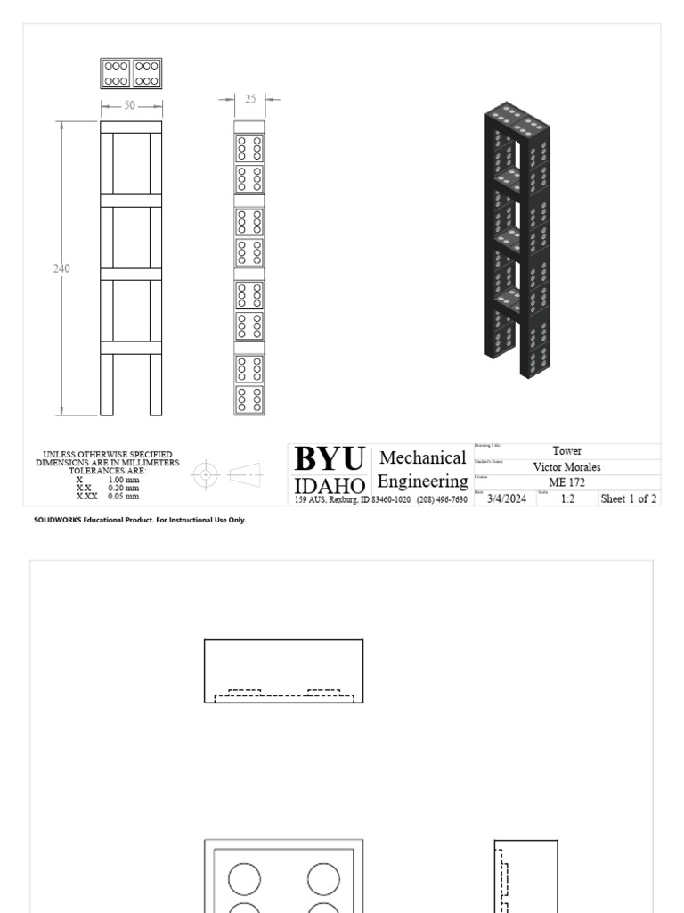Domino and Tower Drawing | PDF | Engineering