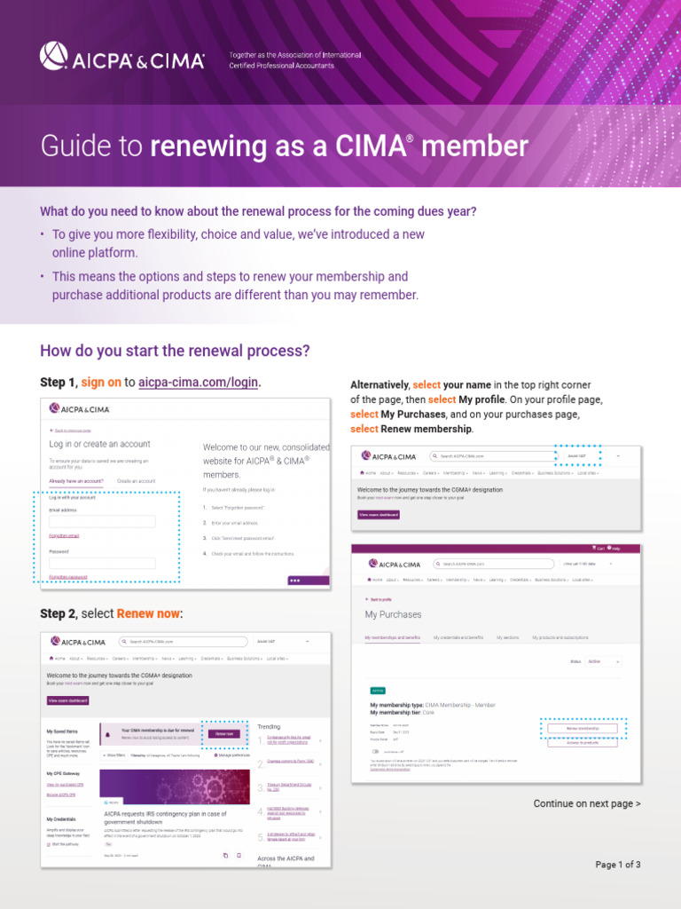 CIMA How To Renew Guide Members | PDF | Payments | Taxes