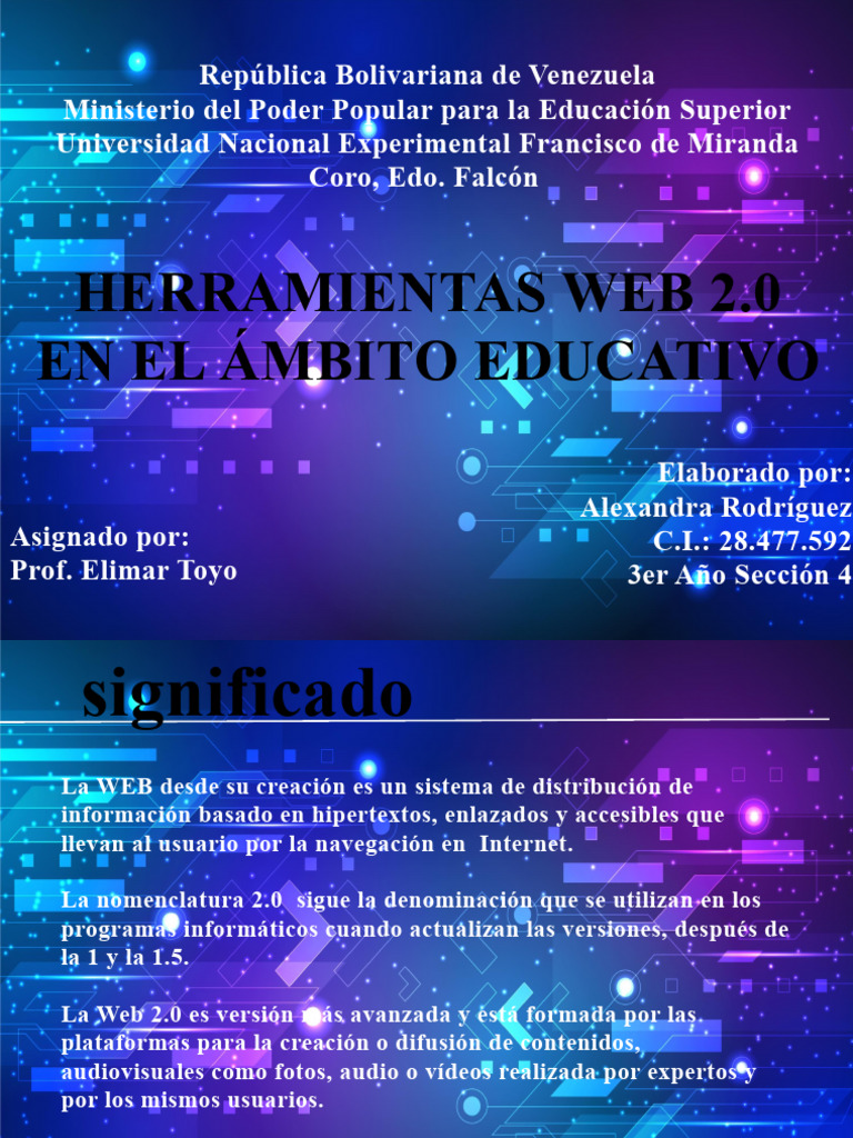 Herramientas Web 2.0 Alexandrar | PDF | web 2.0 | Red mundial
