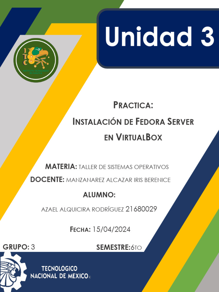 U2_Instalación_S.O_Fedora_Server_VirtualBox_AAR | PDF | Servidor ...