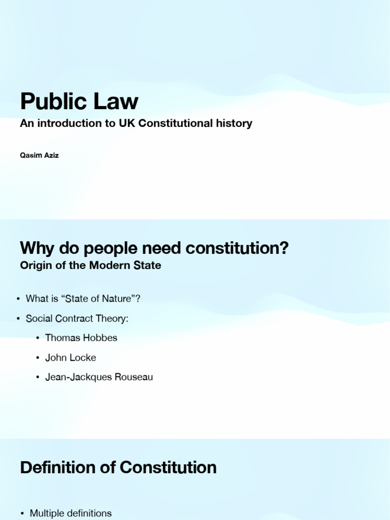 Public Law Lecture 1 Pdf United Kingdom Wessex
