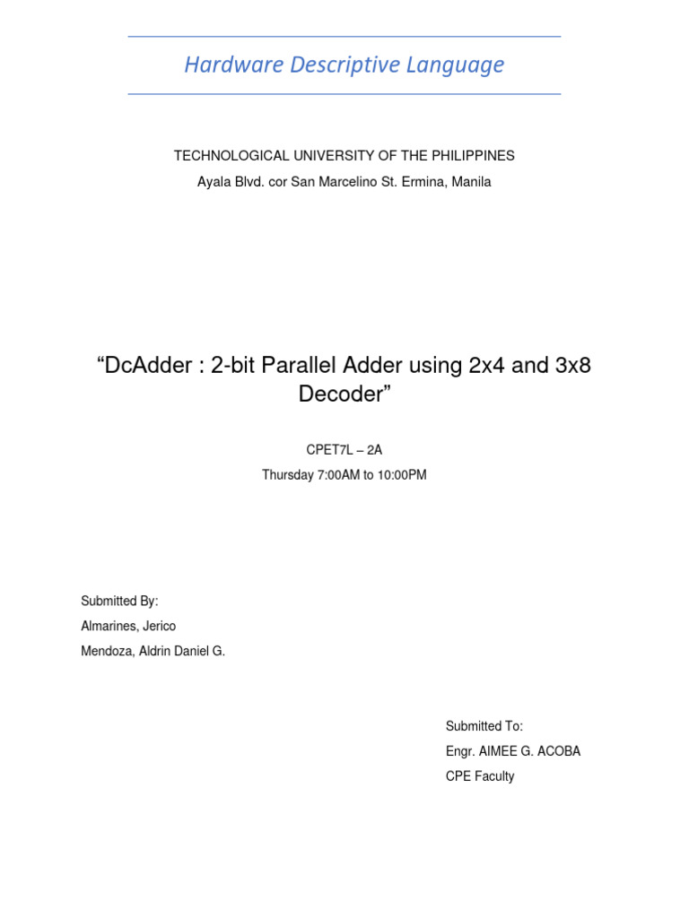 GROUP-6 Project | Download Free PDF | Electrical Engineering | Digital Electronics