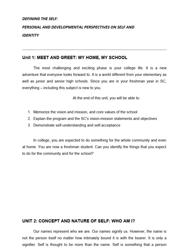 Module 2-4 | PDF | Soul | Philosophy Of Self